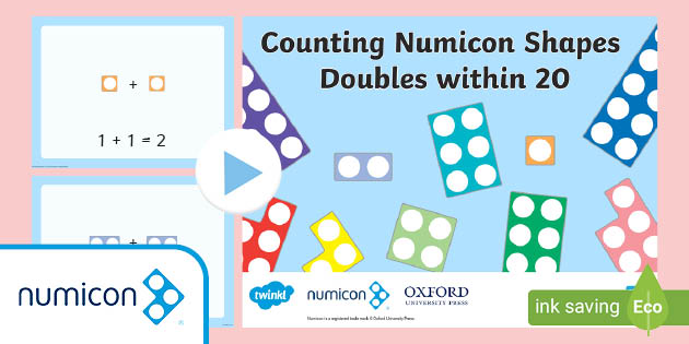 Counting Numicon Shapes Doubles within 20 PowerPoint